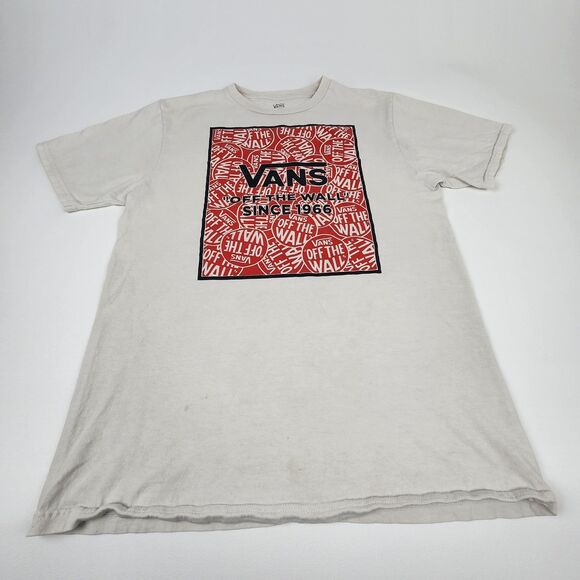 Vans | Shirts | Vans Off The Wall Since 966 Logo Graphic T Shirt White ...